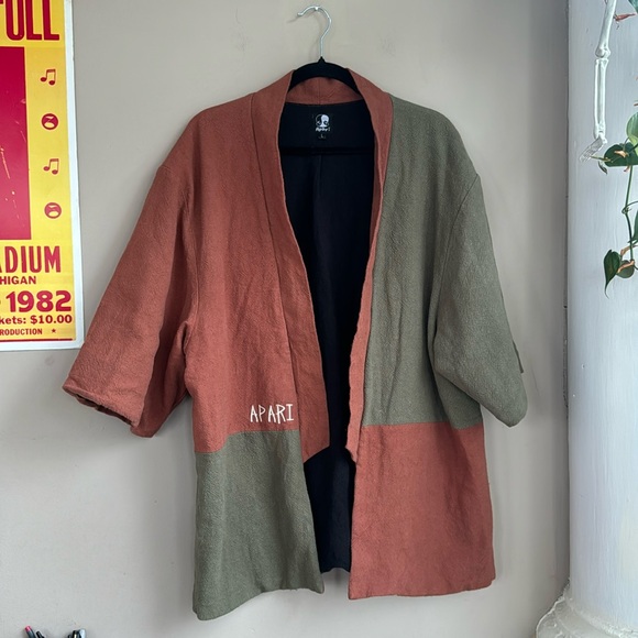 Apari | Jackets & Coats | Apari Colorblock Haori Matchaterracotta ...